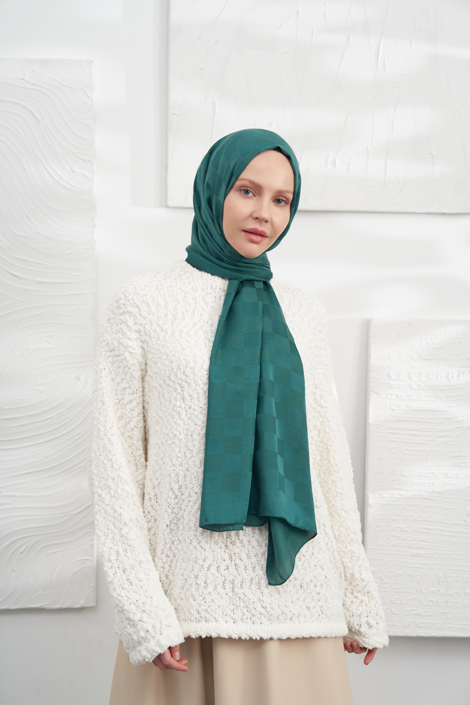 İtalyan Jakar Dama Desen Şal- ARMANDA