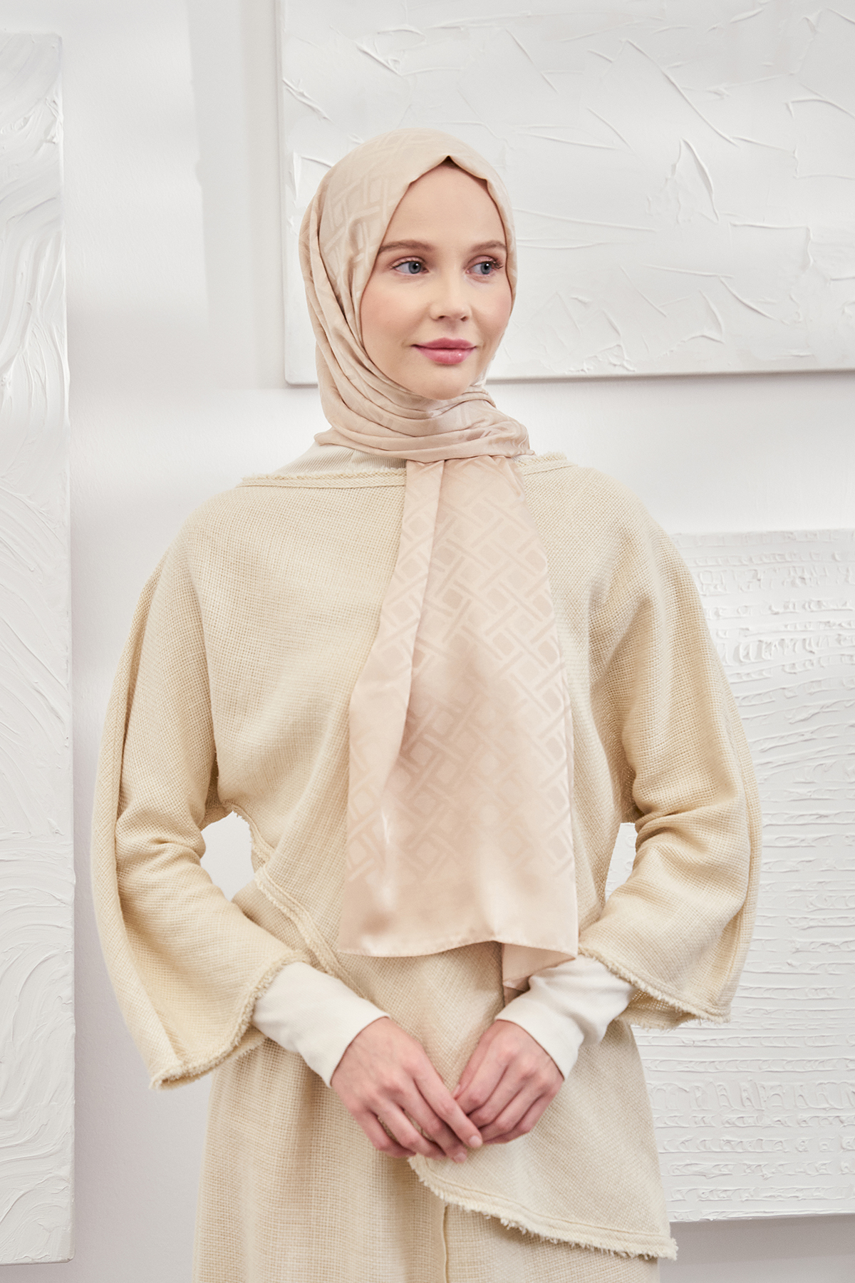 İtalyan Jakar Geometrik Desen Şal - ARMANDA