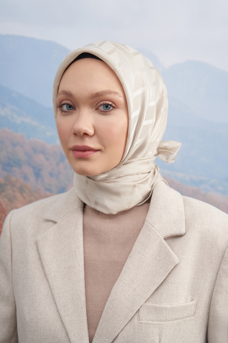 İTALYAN JAKAR ZİGZAG DESEN EŞARP - ARMANDA