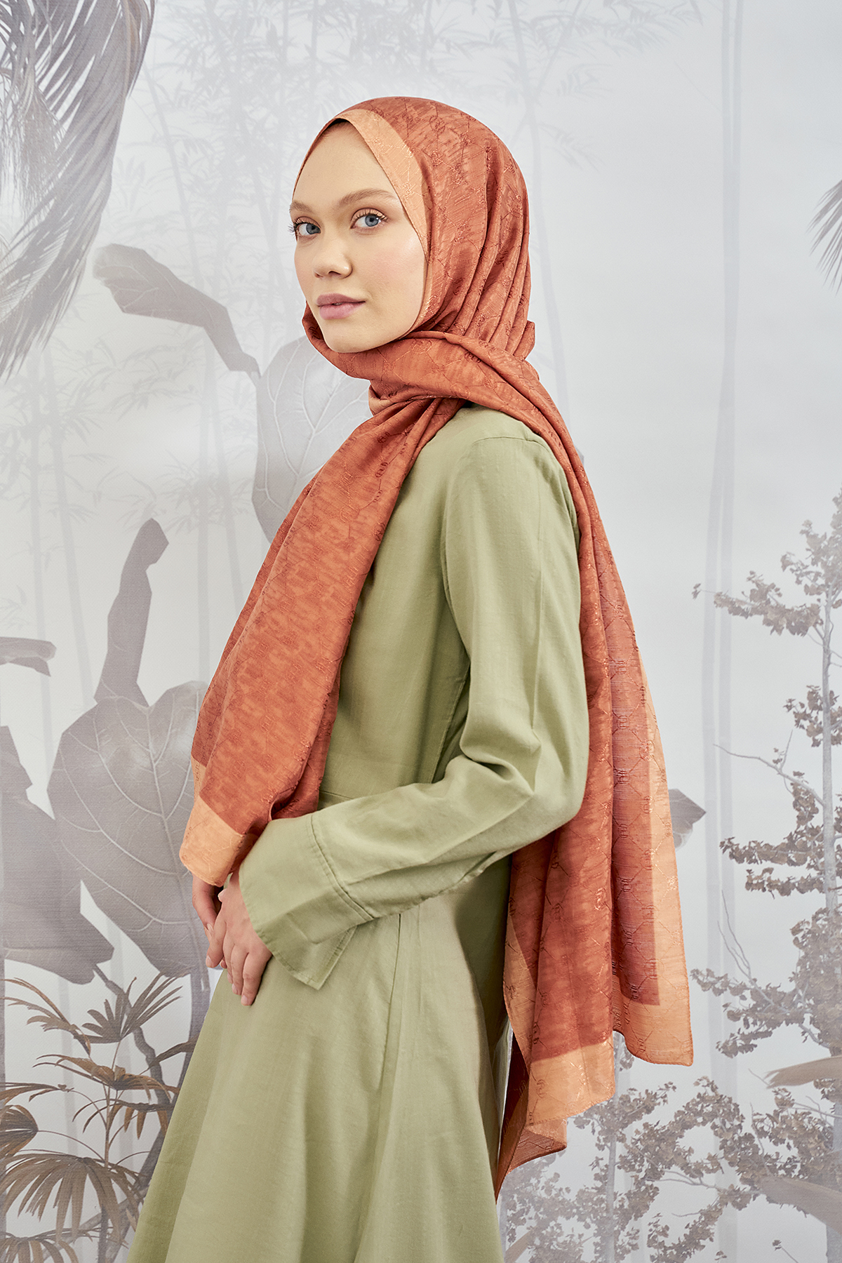 ZİNCİR MONOGRAM ŞAL - ARMANDA