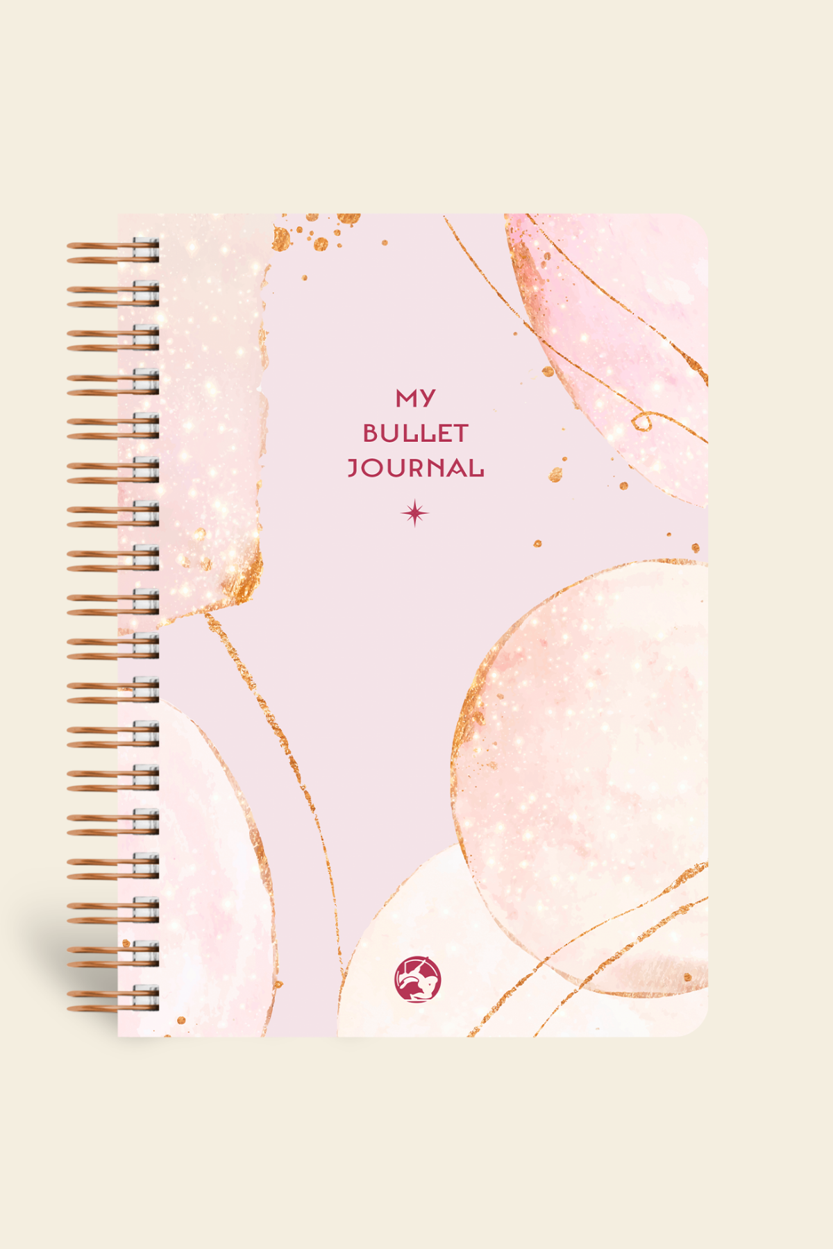 Noktalı Bullet Journal Pro Defter Rose Gold 17x24