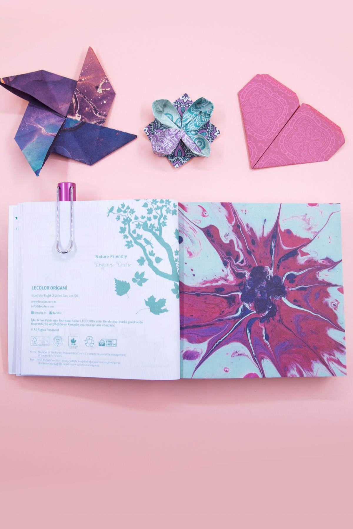 Origami 246 Kağıt Katlama Sanatı Ebru / Geometrik