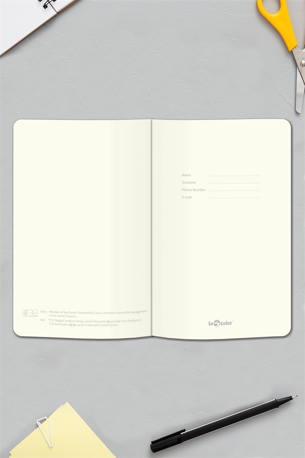 Rec Note Klasik 13x21 Defter Mavi