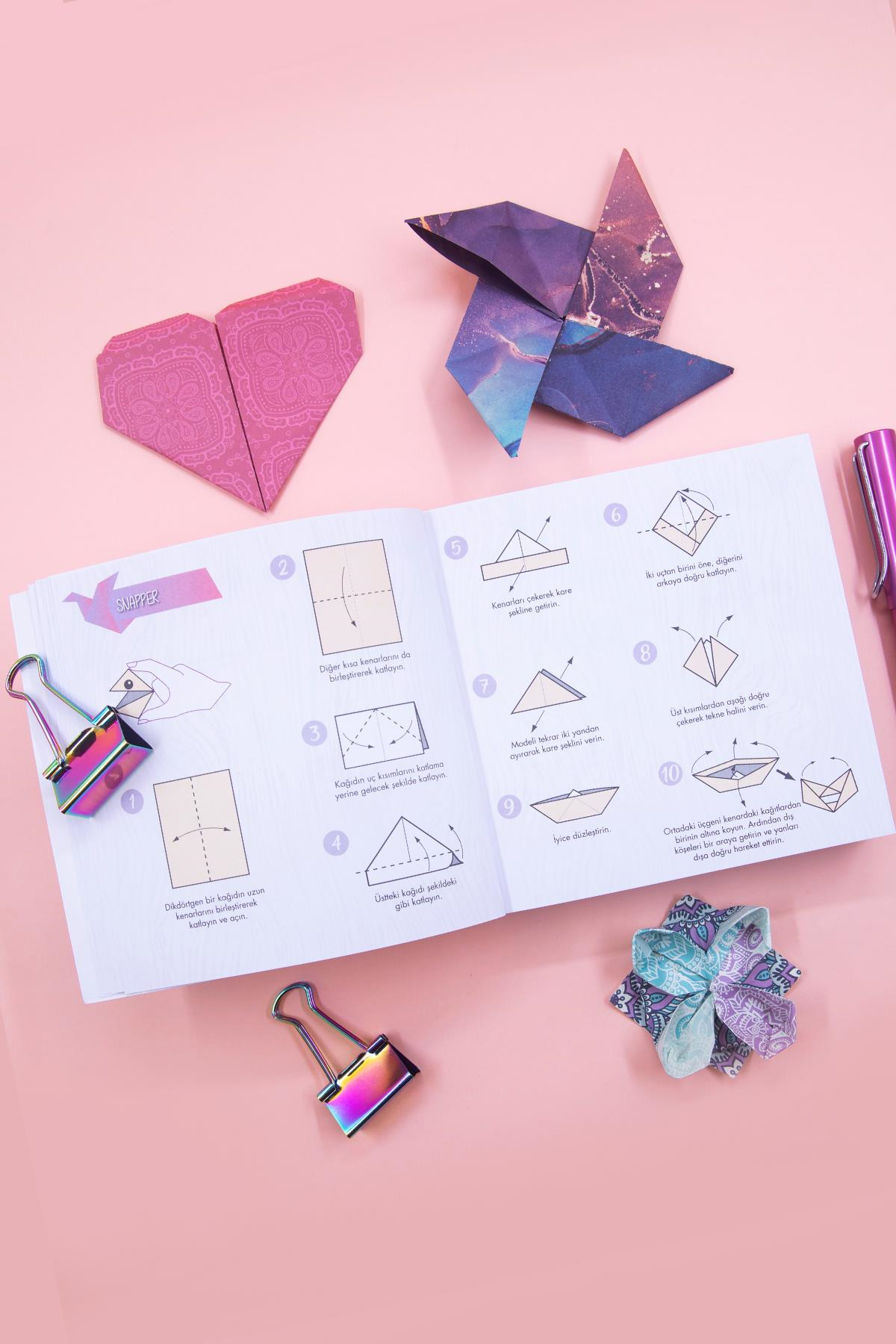 Origami 246 Kağıt Katlama Sanatı Ebru / Geometrik