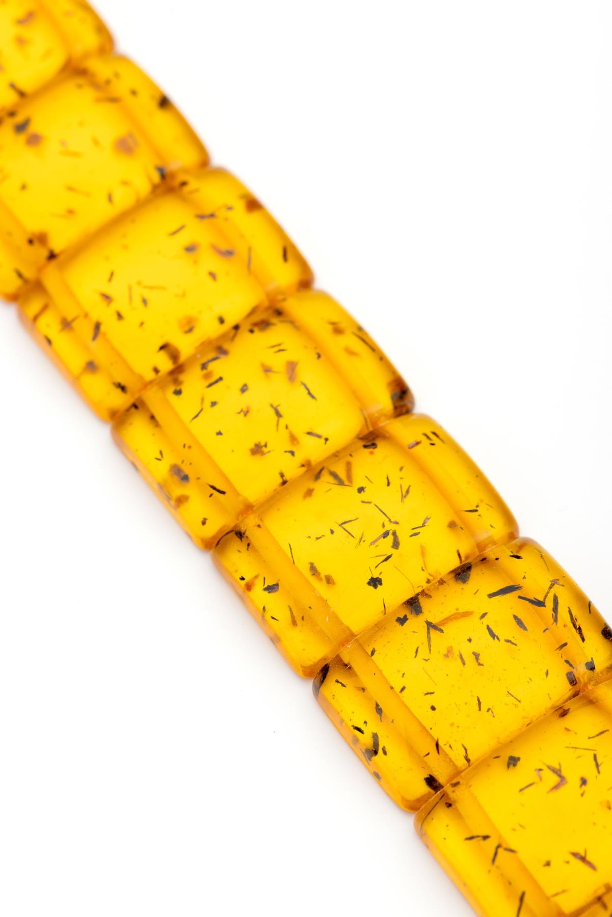 Geniş Model Toz Kehribar Balık Tesbih - TesbihKenti