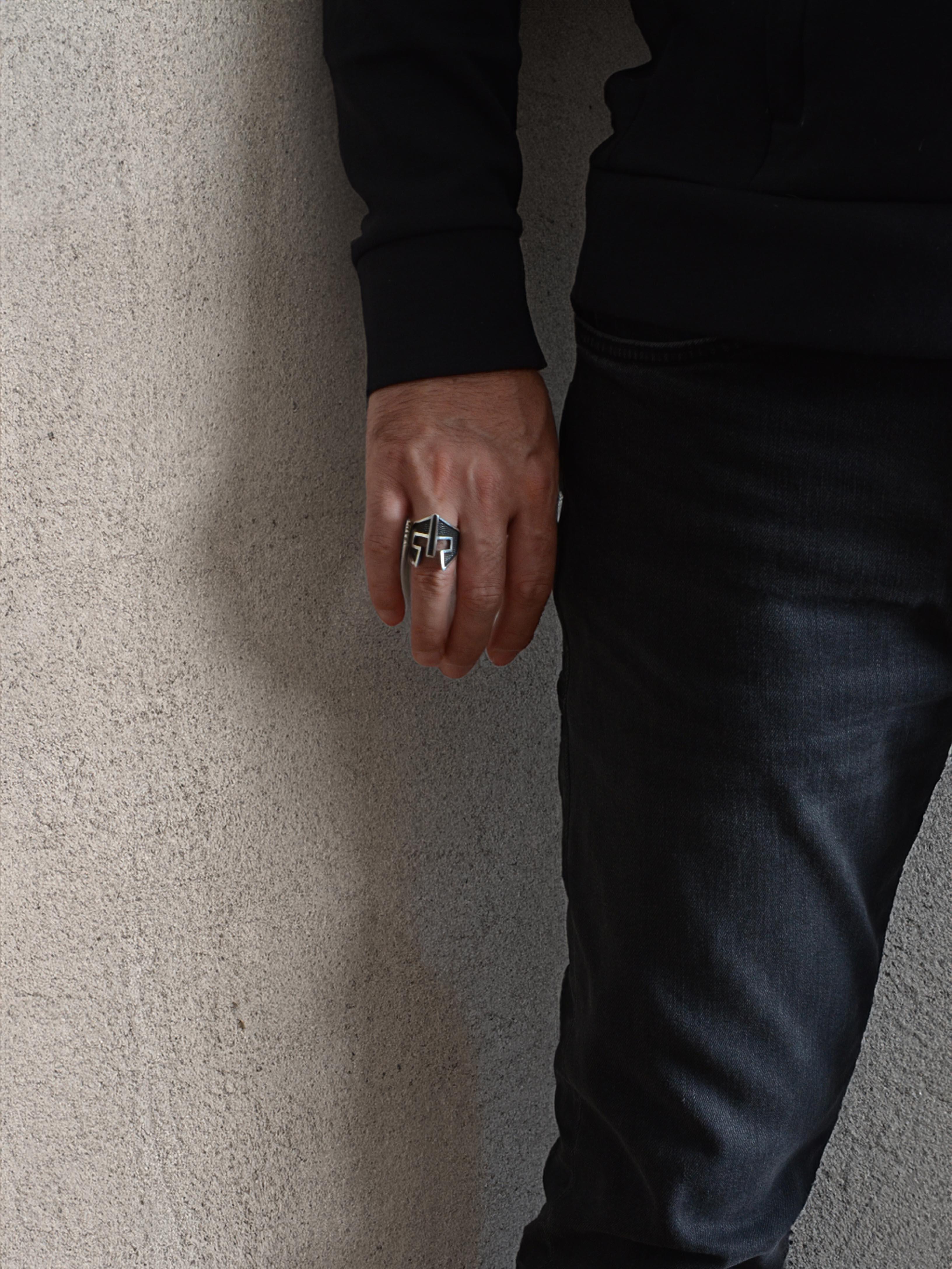 servet jewellery, erkek gladyator yüzük, lüks erkek gümüş yüzük ...