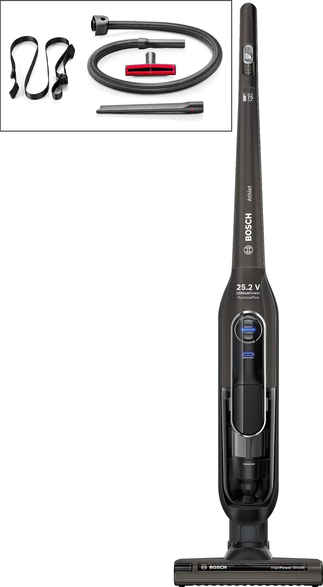 Bosch BCH65RT25K 25.2 V Dikey arjl Supurge Kahverengi