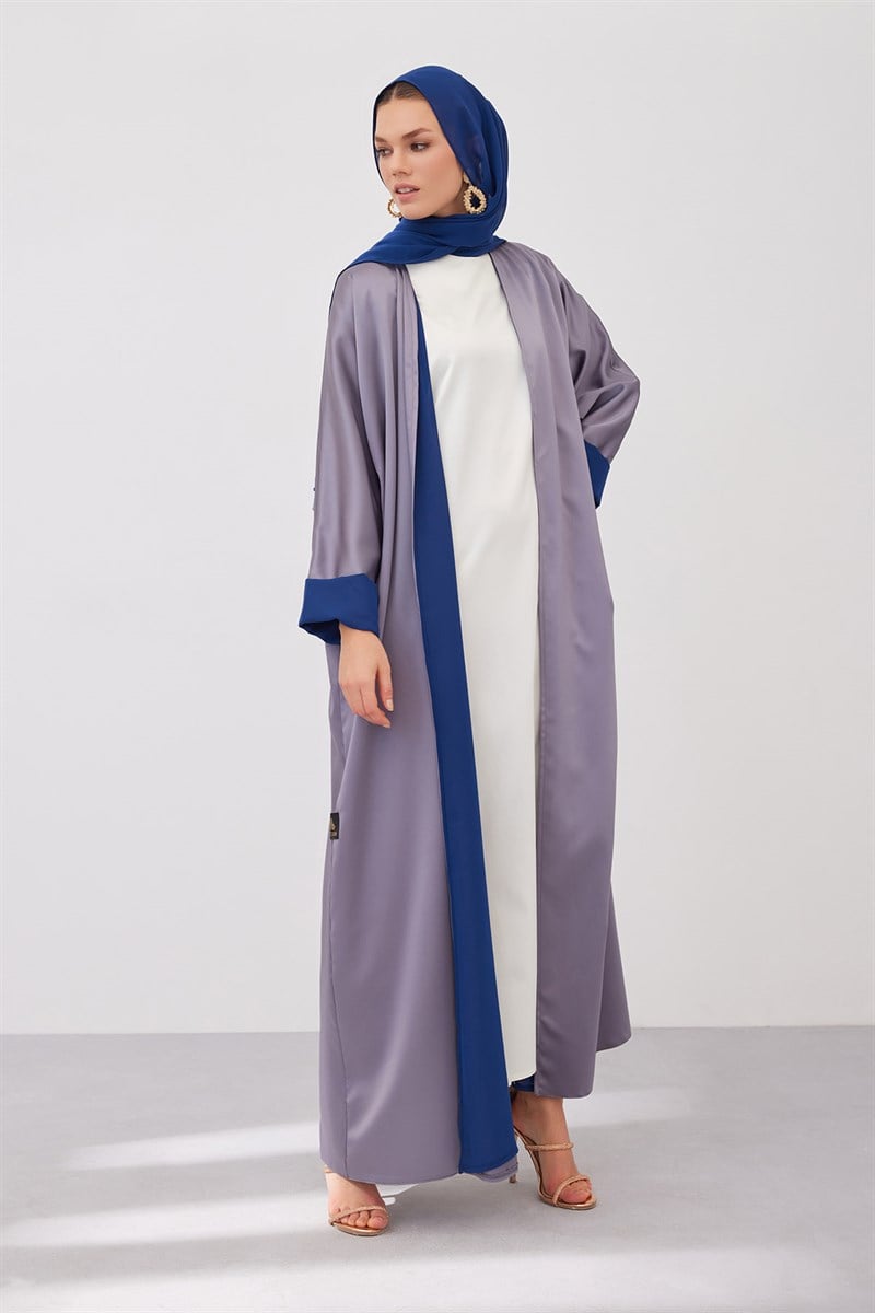 DOUBLE FACE ABAYA SET-GREY