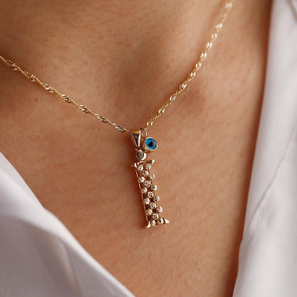 Altın İ Harf Kolye - EMA Jewellery