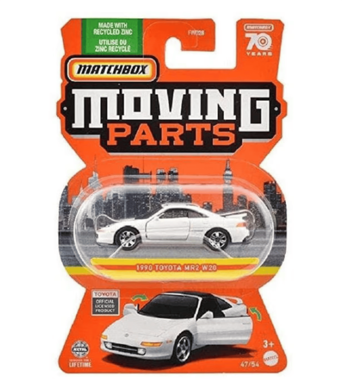 Matchbox Moving Parts 1990 Toyota MR2 W20