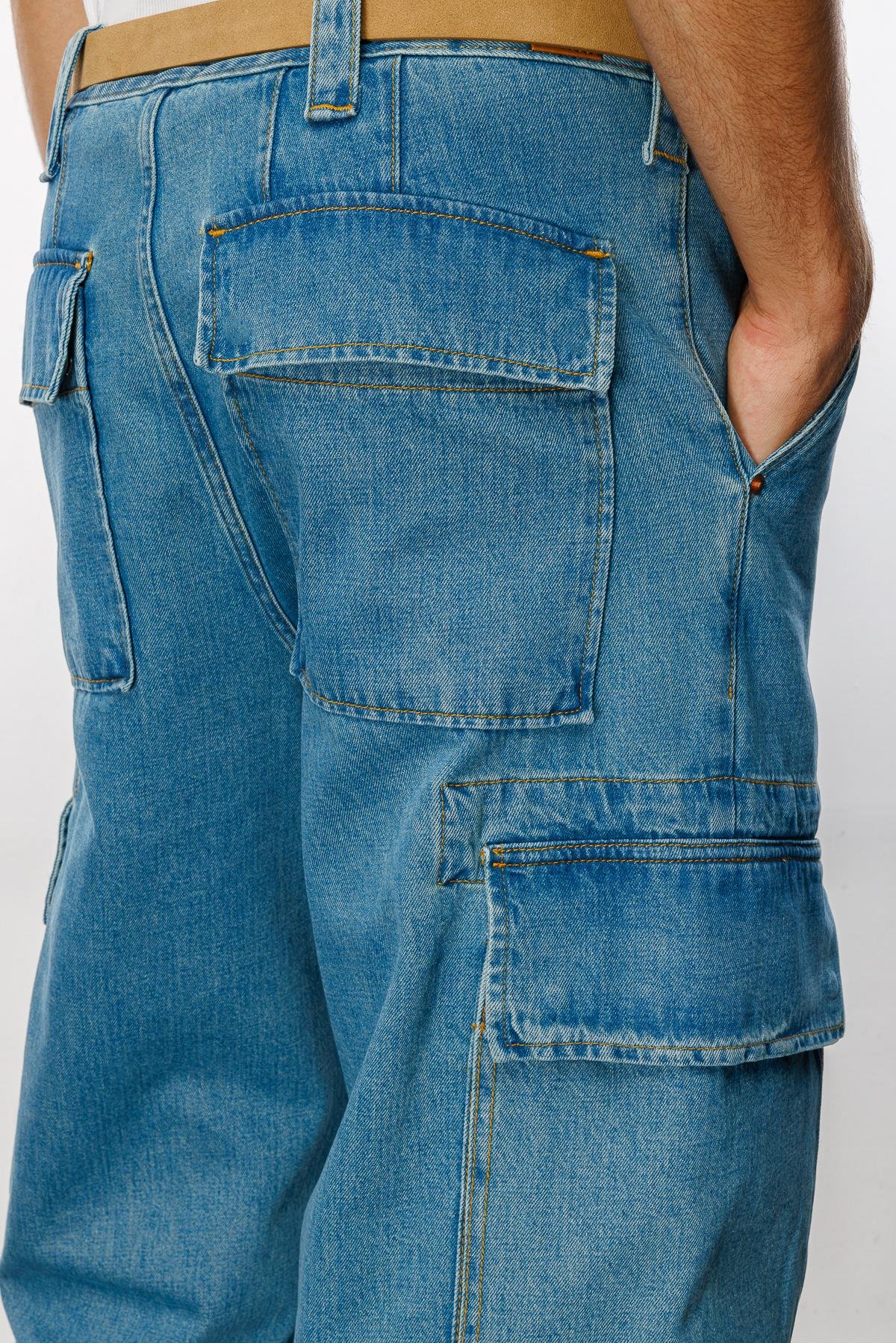 Japon Denimi 100 Pamuk Utility Jeans Workwear stili cargo fit. Loose straight kesim jean Denim Trip