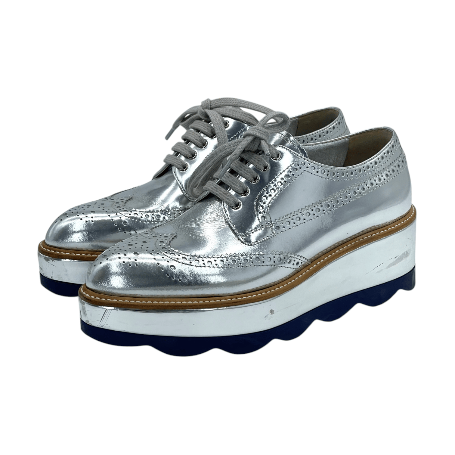 Silver brogues store