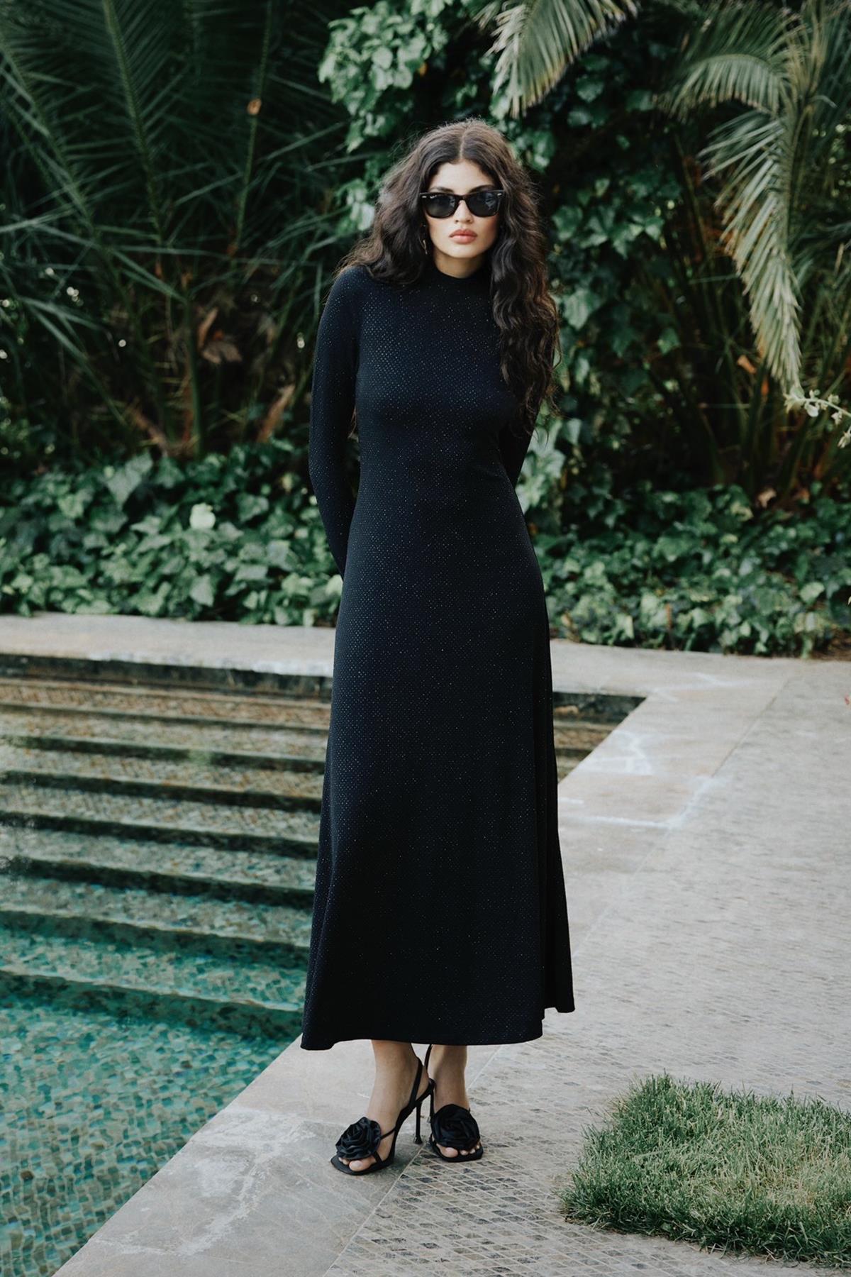 Black flowy dress store
