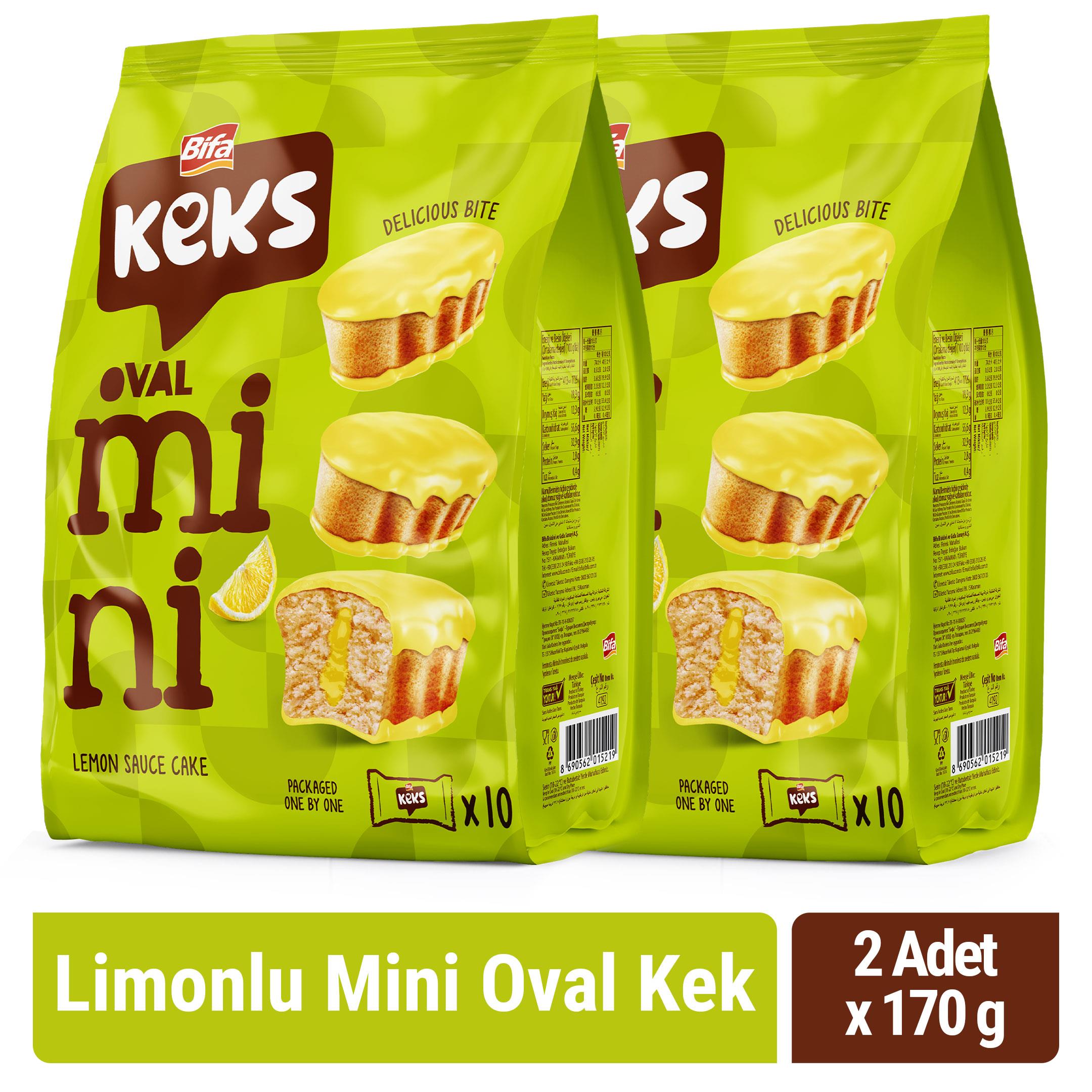 Bifa Keks Mini Oval Kek Limonlu 170 gr x 2 Adet