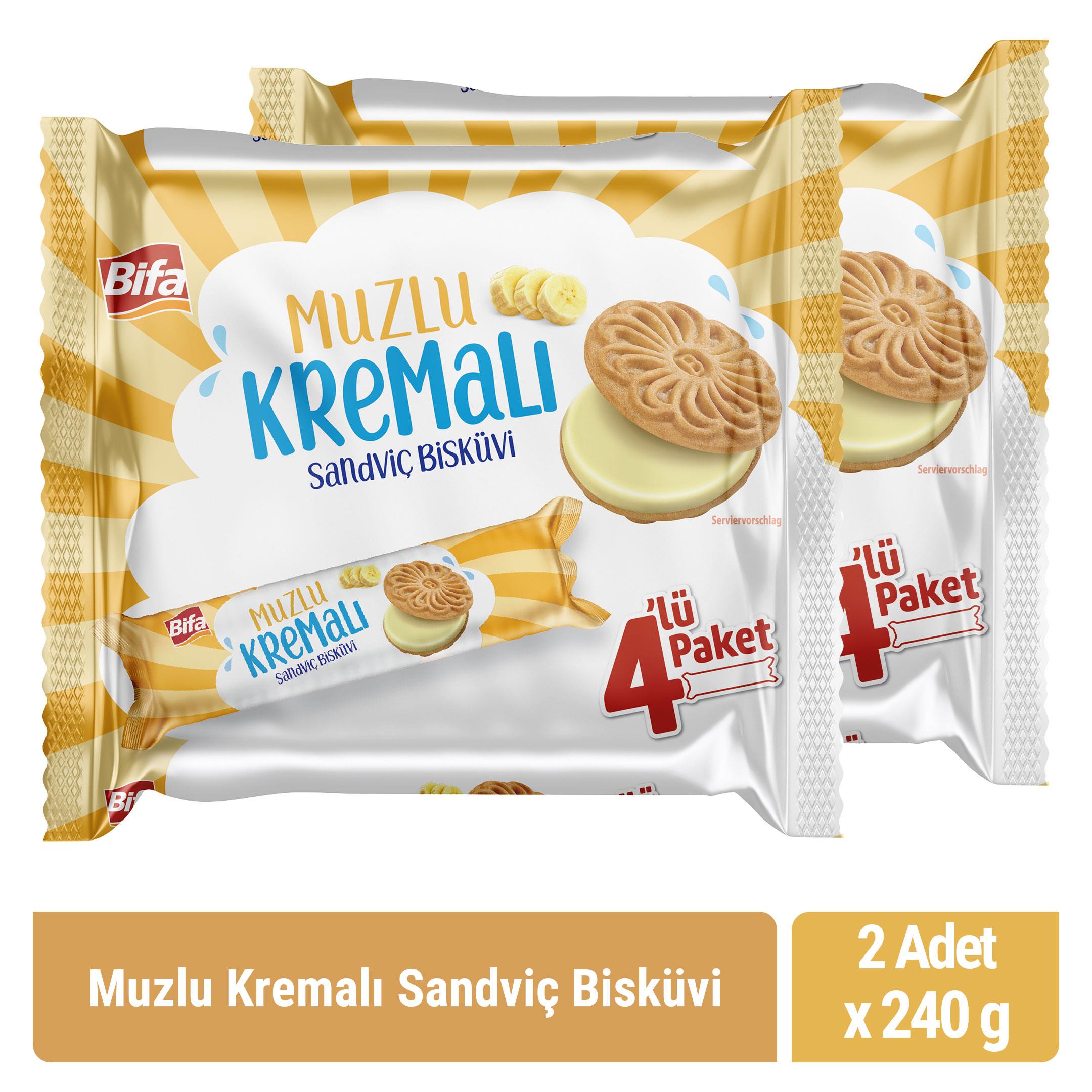 Bifa Muzlu Kremalı Sandviç Bisküvi 240 gr x 2 adet