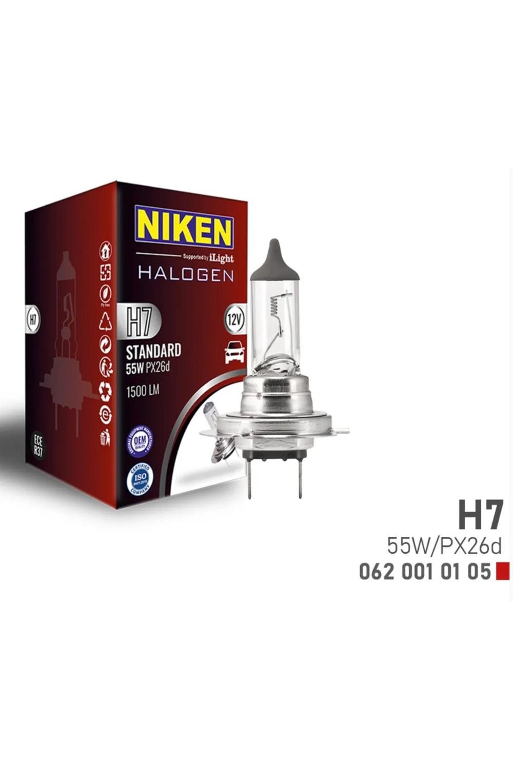 H7 Far Ampulu Halojen 1 Adet Px26d 12v Duolight