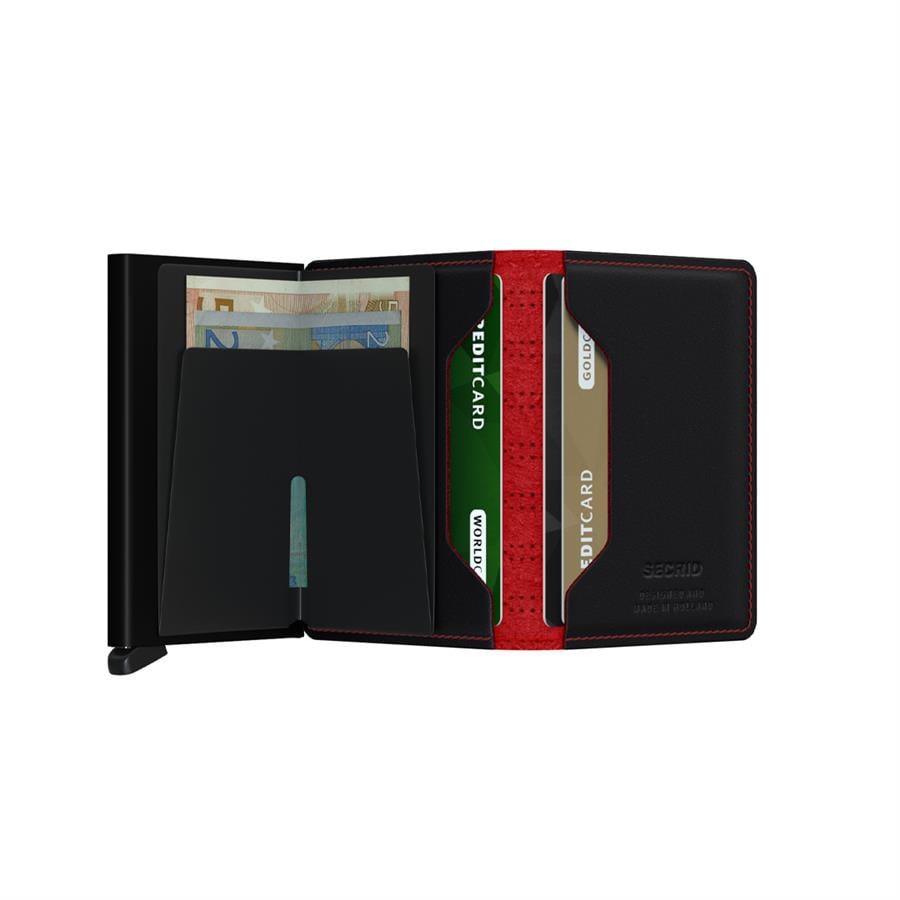Secrid Slim Wallet Fuel Black Red Tema Aksesuar