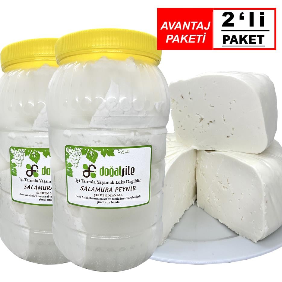 2 adet Salamura Peynir Şirden Mayalı 2250 gr. (4500 gr.)