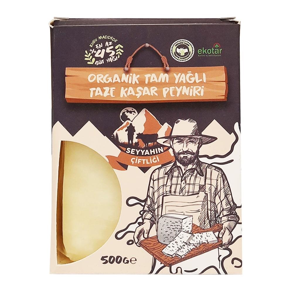 Organik Taze Kaşar Peyniri (500 gr) Seyyahın Çiftliği