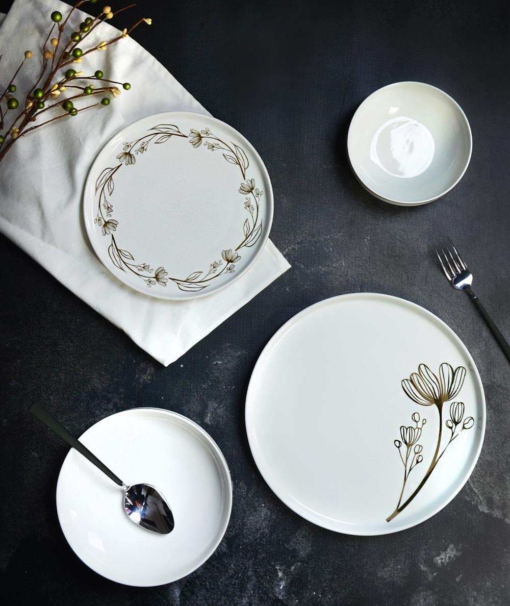 Sufii Modern 24 Parça Bone Yemek Takımı Lotus