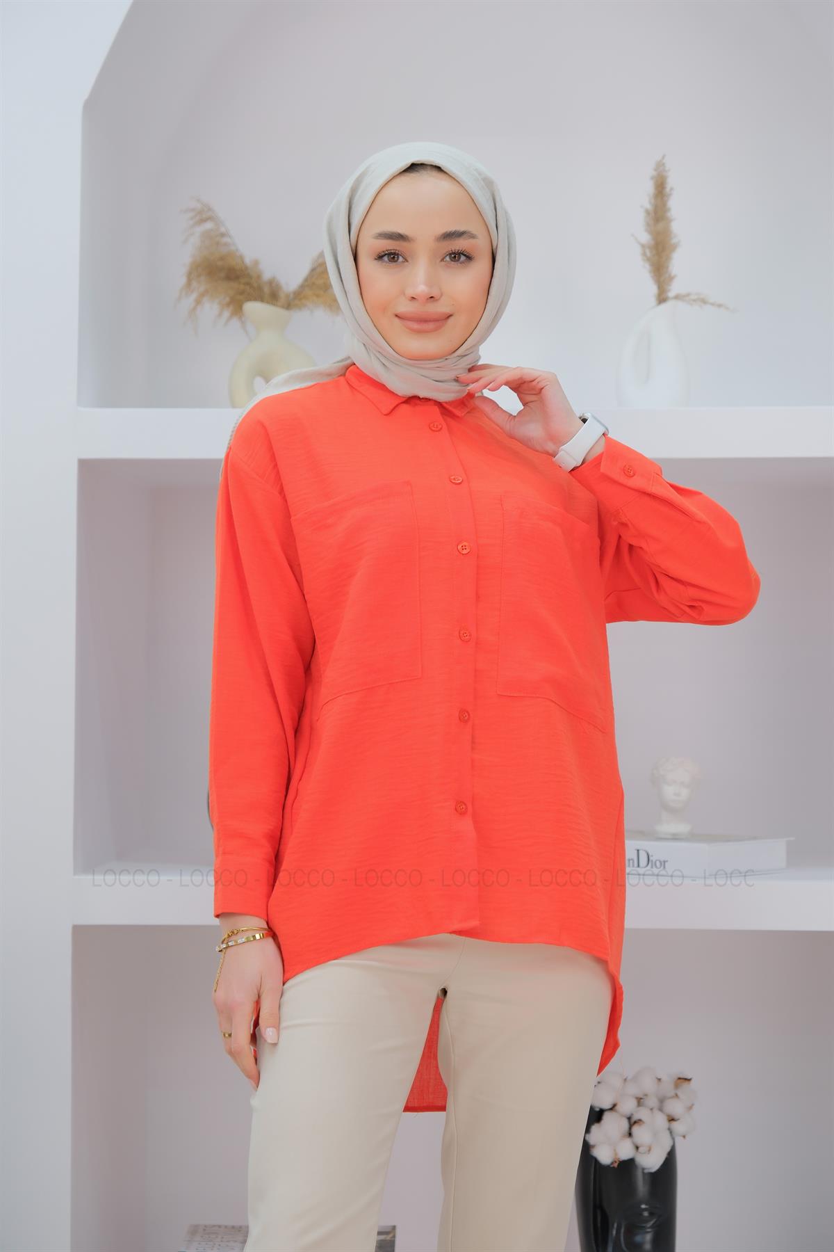 CIFT CEPLI KETEN GOMLEK NAR CICEGI