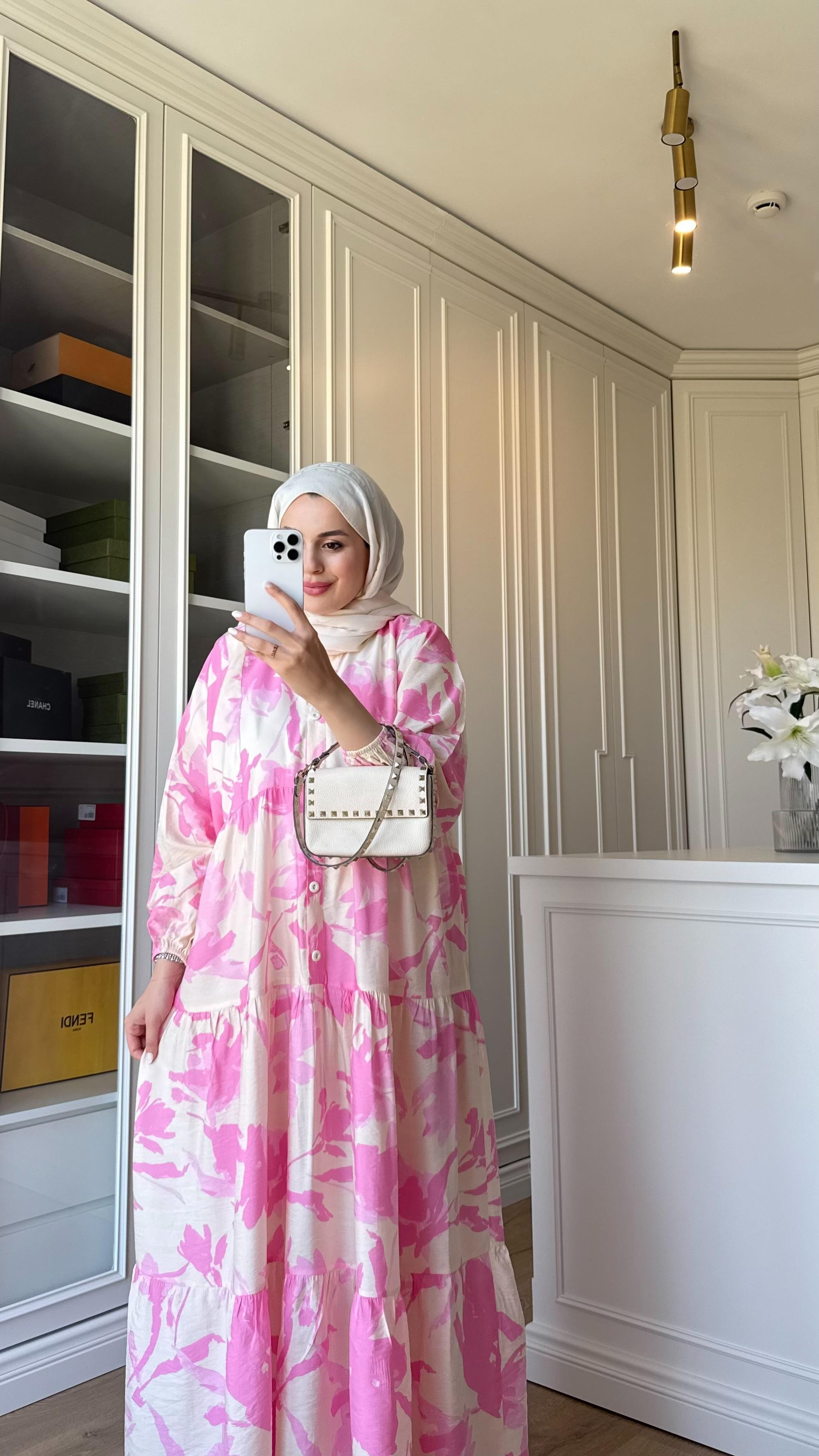 Sely Vual Elbise Pembe