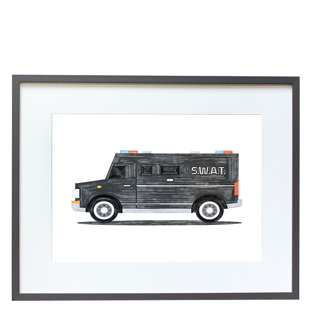 SWAT VAN / LITTLE FORREST ANIMALS / Çocuk Odası Tabloları