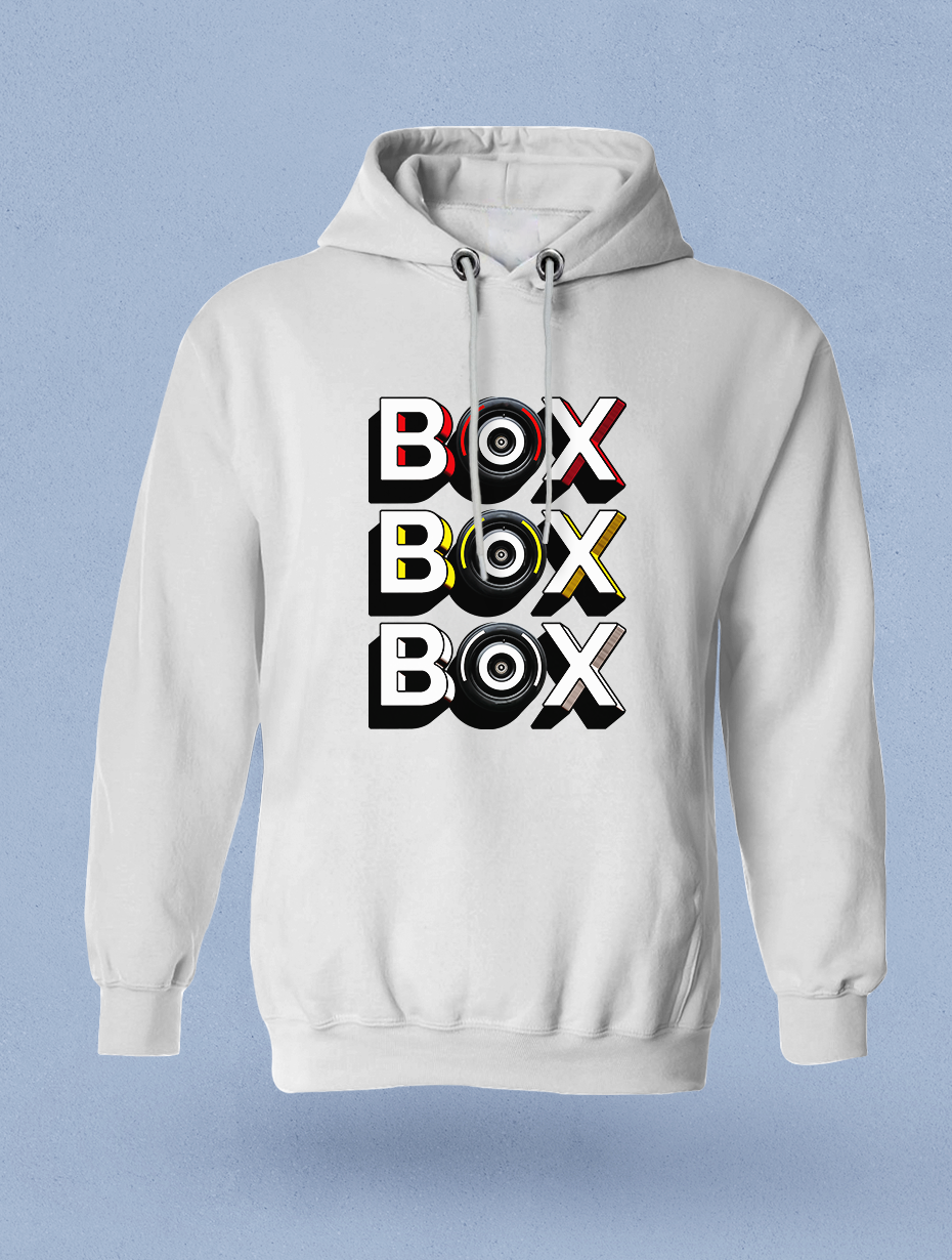 Box Box Box Beyaz Sweatshirt Hoodie
