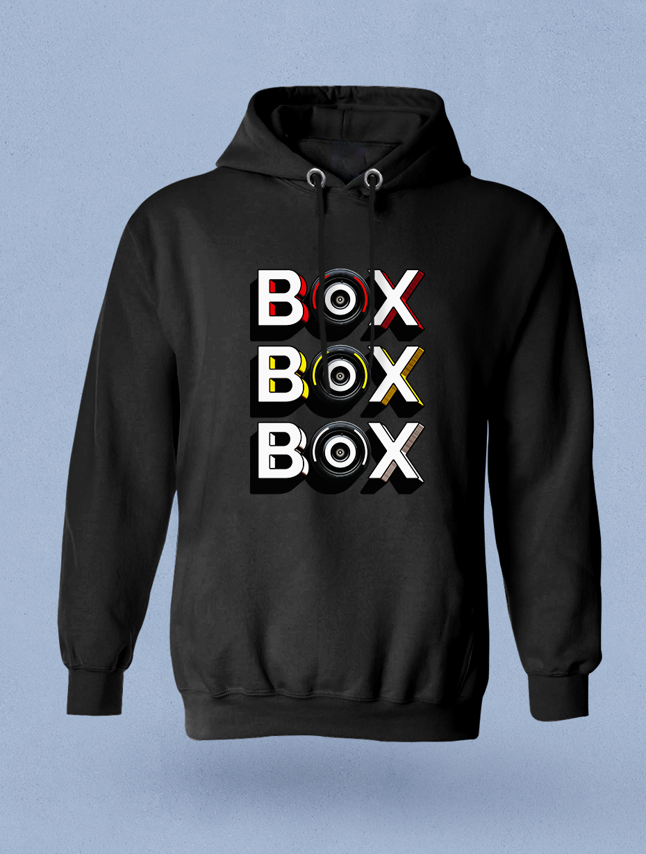 Box Box Box Siyah Sweatshirt Hoodie