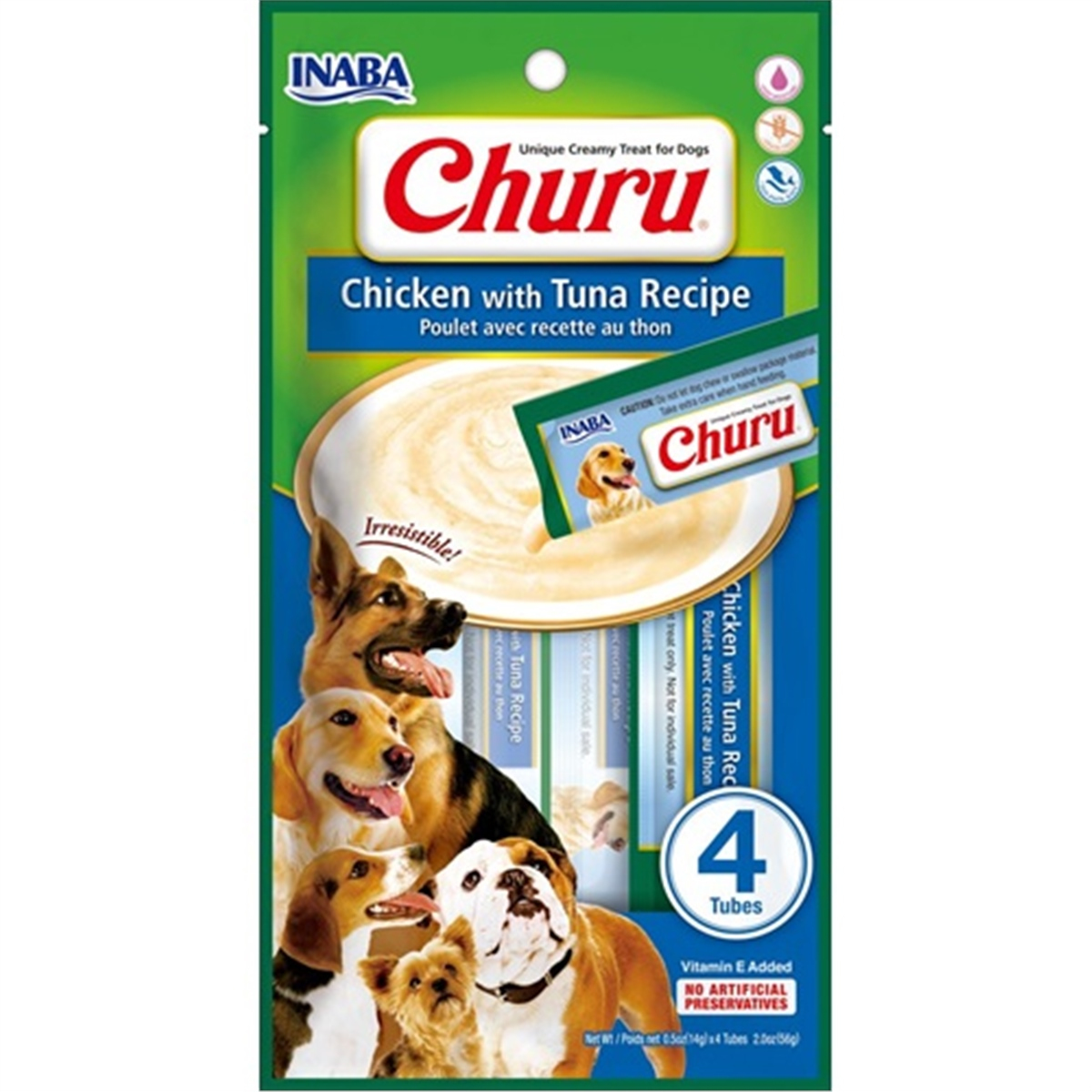 Ciao Churu Ton Balıklı ve Tavuklu Tamamlayacı Köpek Ödül Maması 4 x 14 Gr