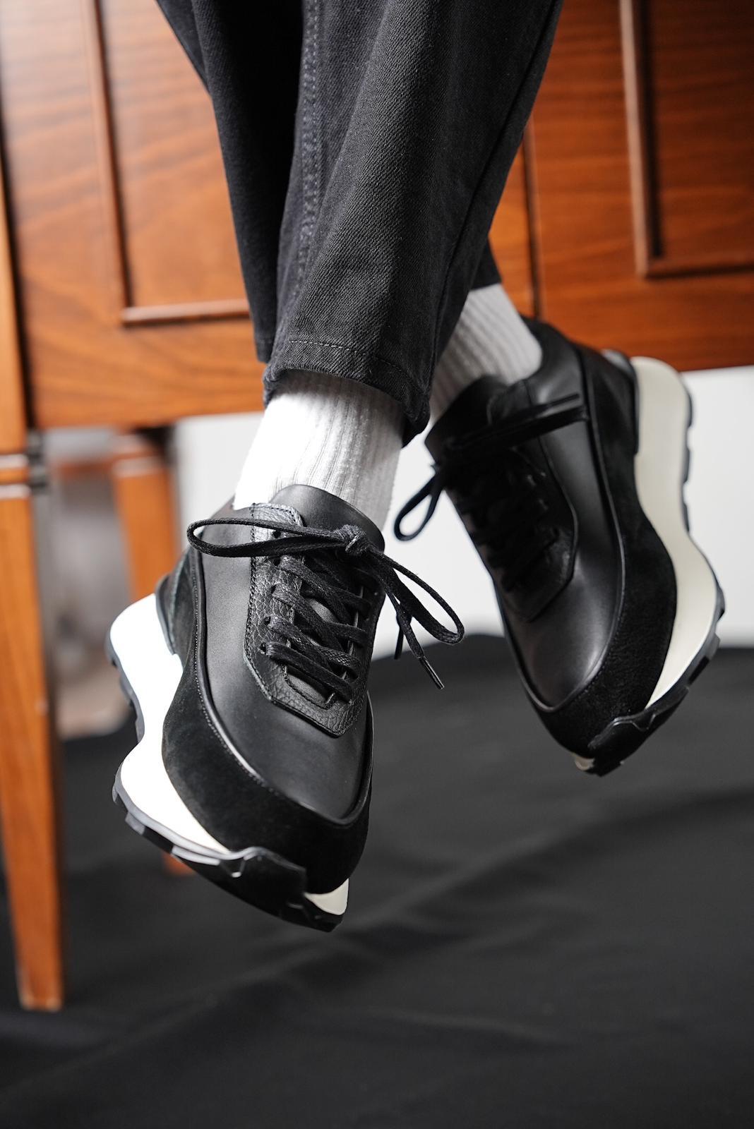 LOCKE Model Gerçek Deri El Yapımı Siyah SPOR Ayakkabı | tetri