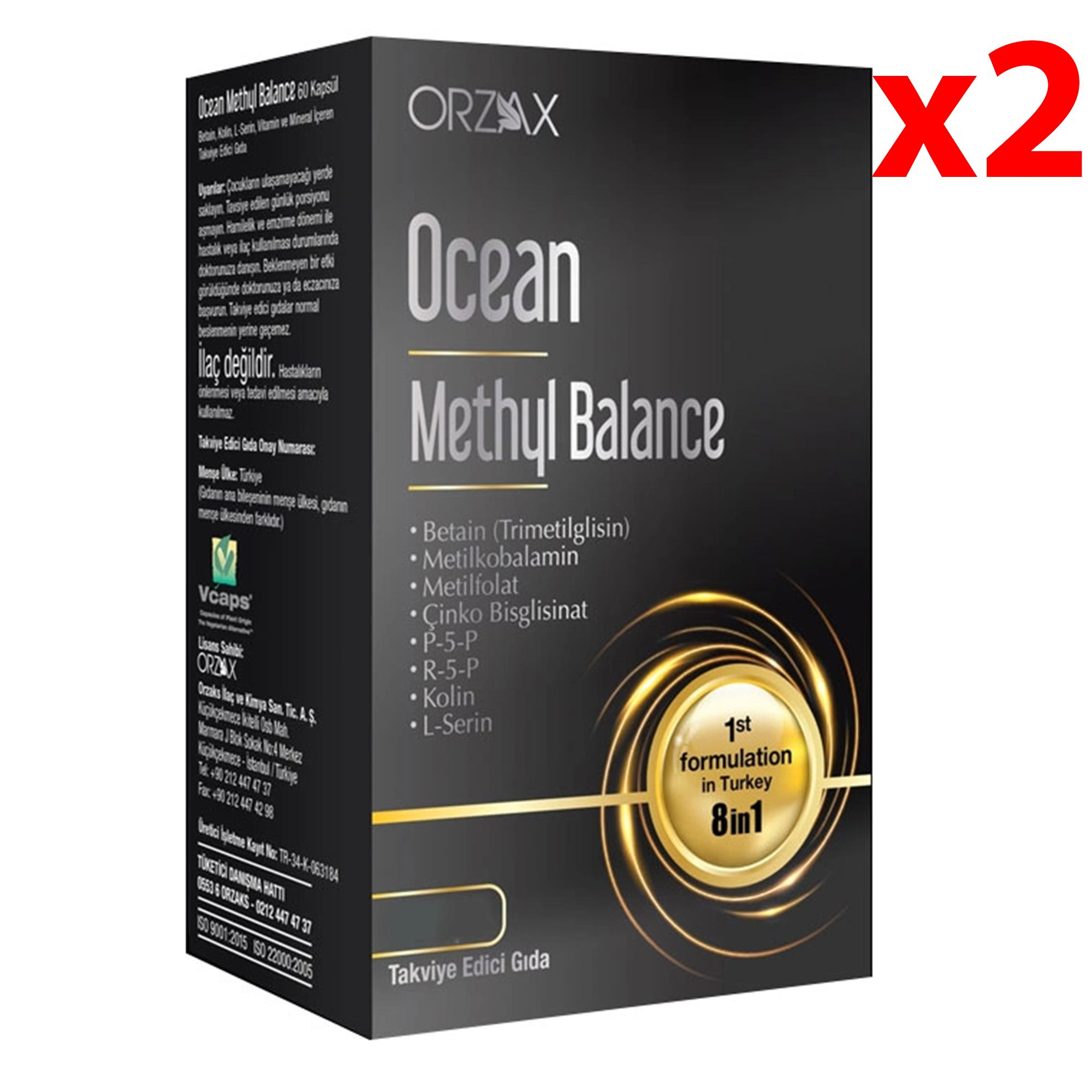 Orzax Ocean Methyl Balance Takviye Edici Gıda 30 Kapsül 2 Adet Fiyatları VitaminSAN