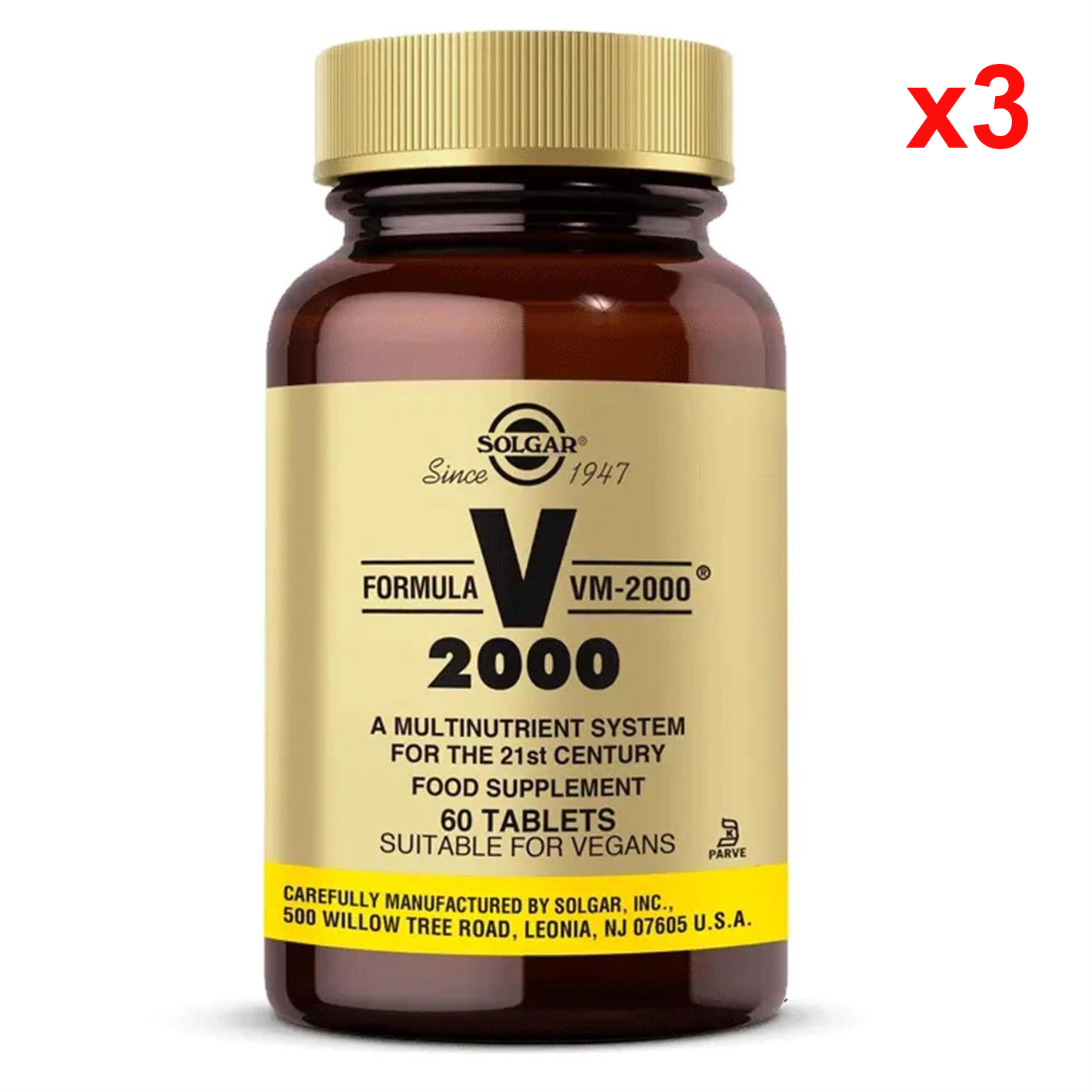 Solgar Formula VM-2000 Multivitamin ve Mineral 60 Tablet 3 Adet ...