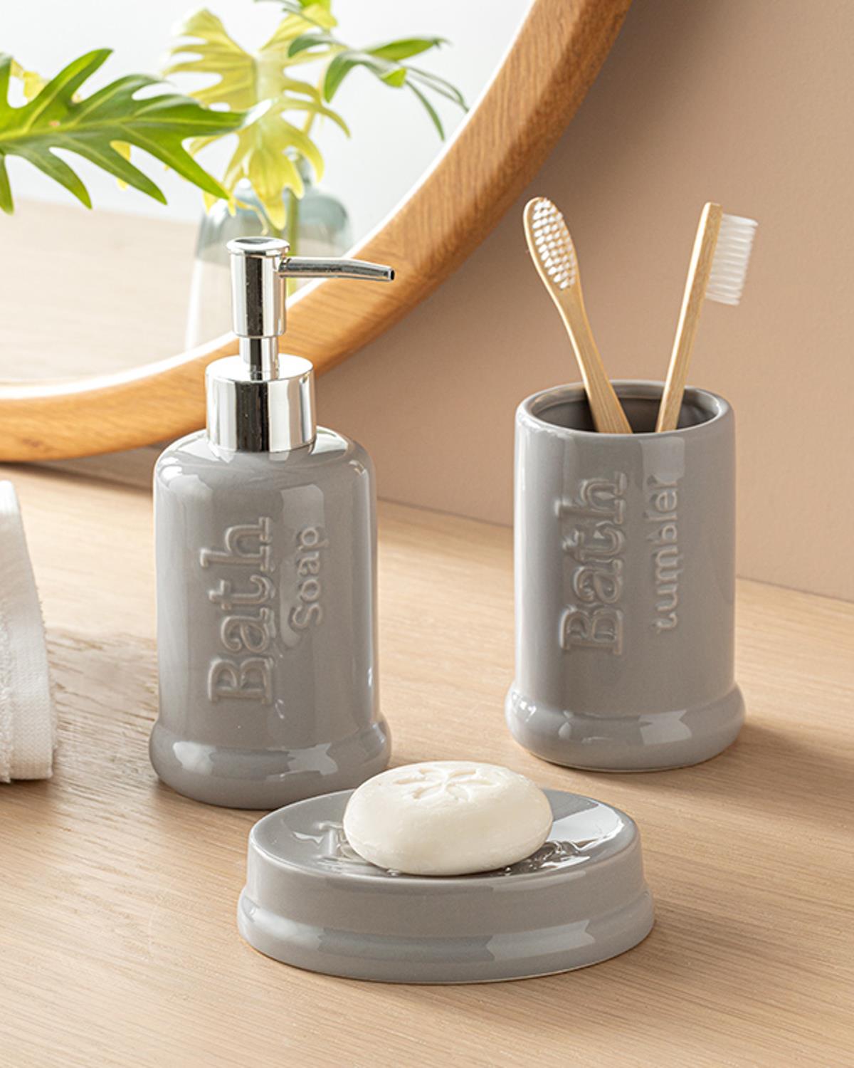 Macy 3'lü Banyo Seti Gri