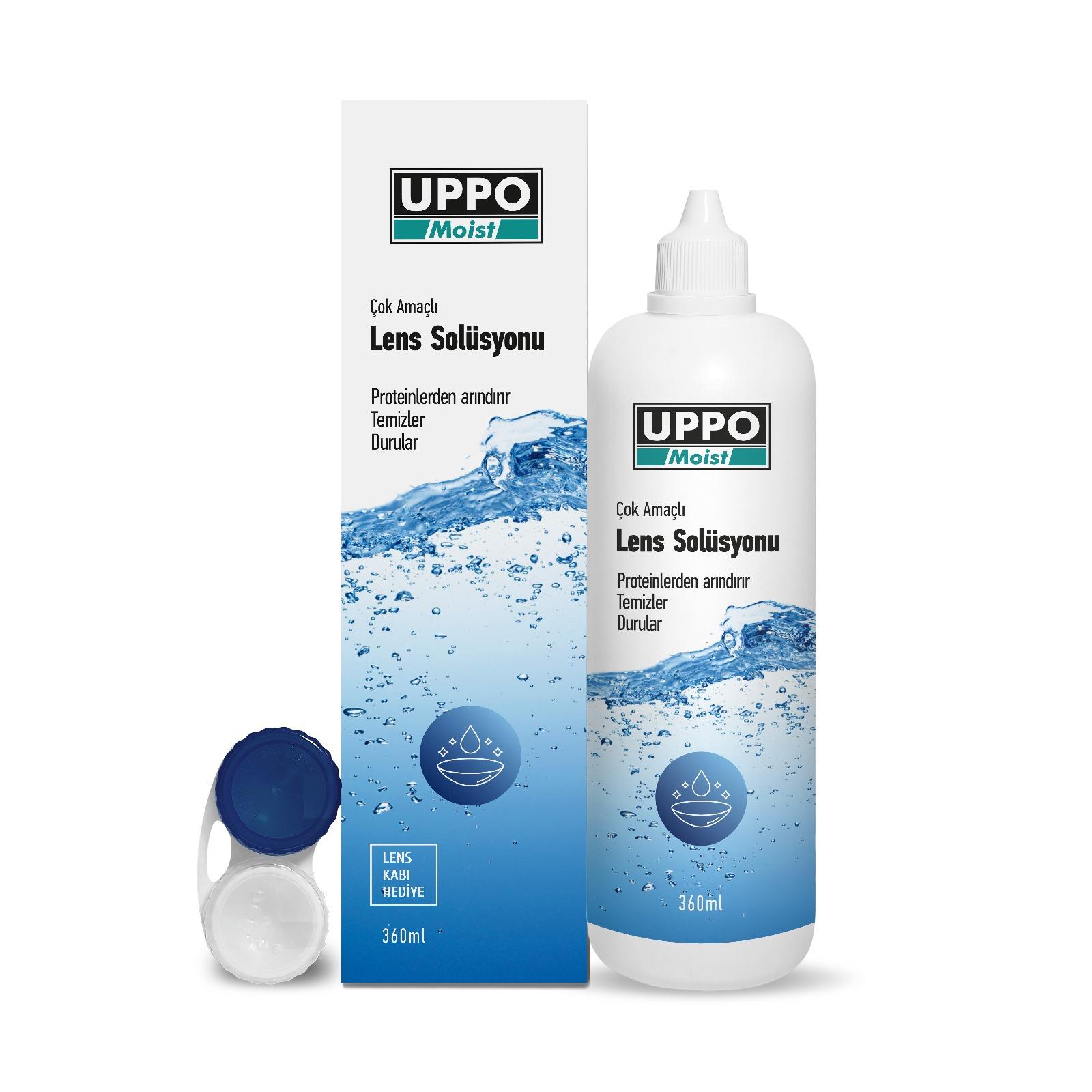 UPPO MOİST Türkiye'de Ve Dünya'da Ozanlama Ile Üretilen Ilk Ve Tek Lens Solüsyonu 360 ml SKT:11/2026