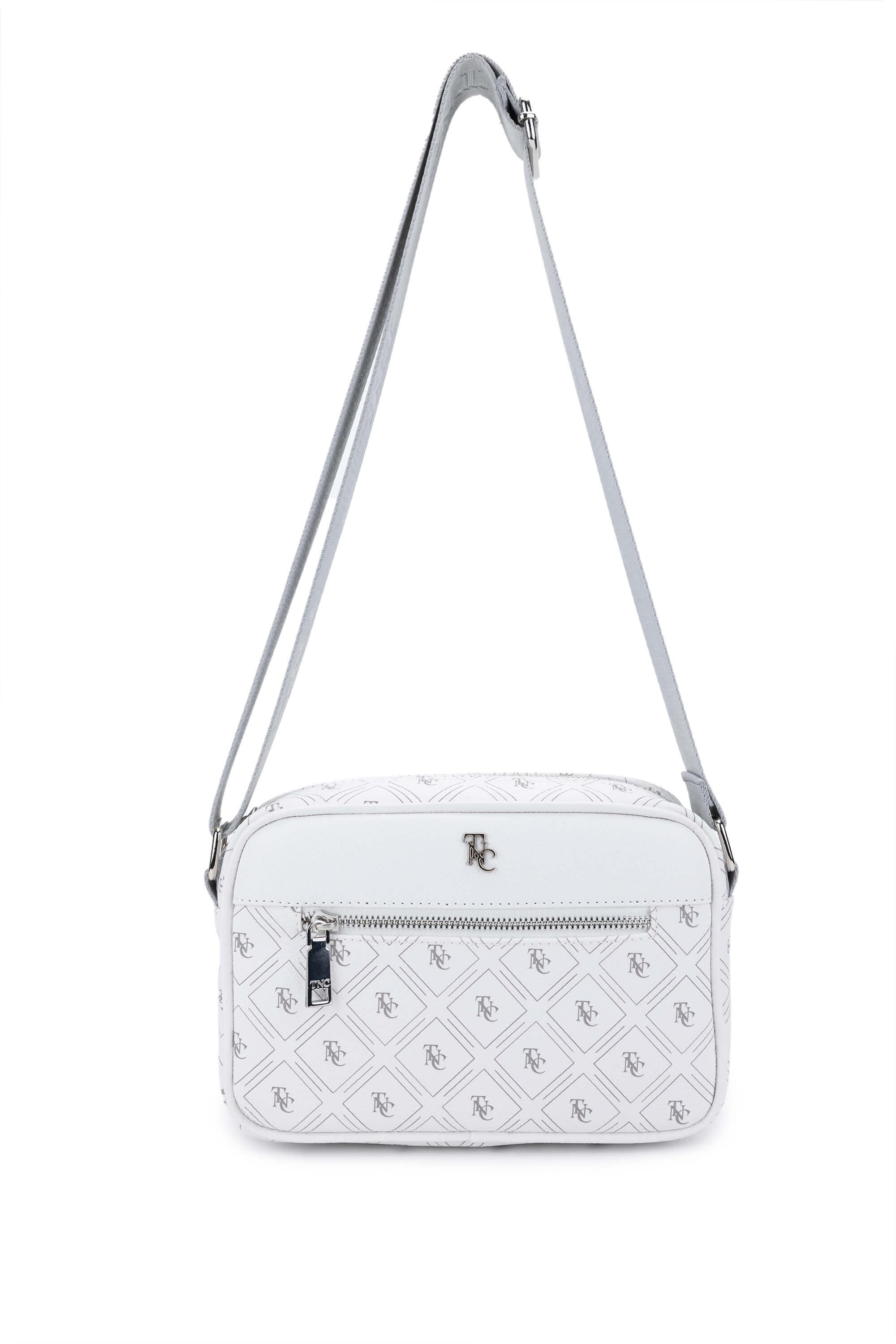 Tamer Tanca Kadın Vegan Beyaz Postacı Çanta