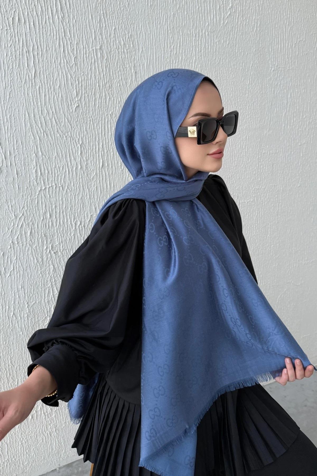 Indigo Imported G Cashmere Shawl