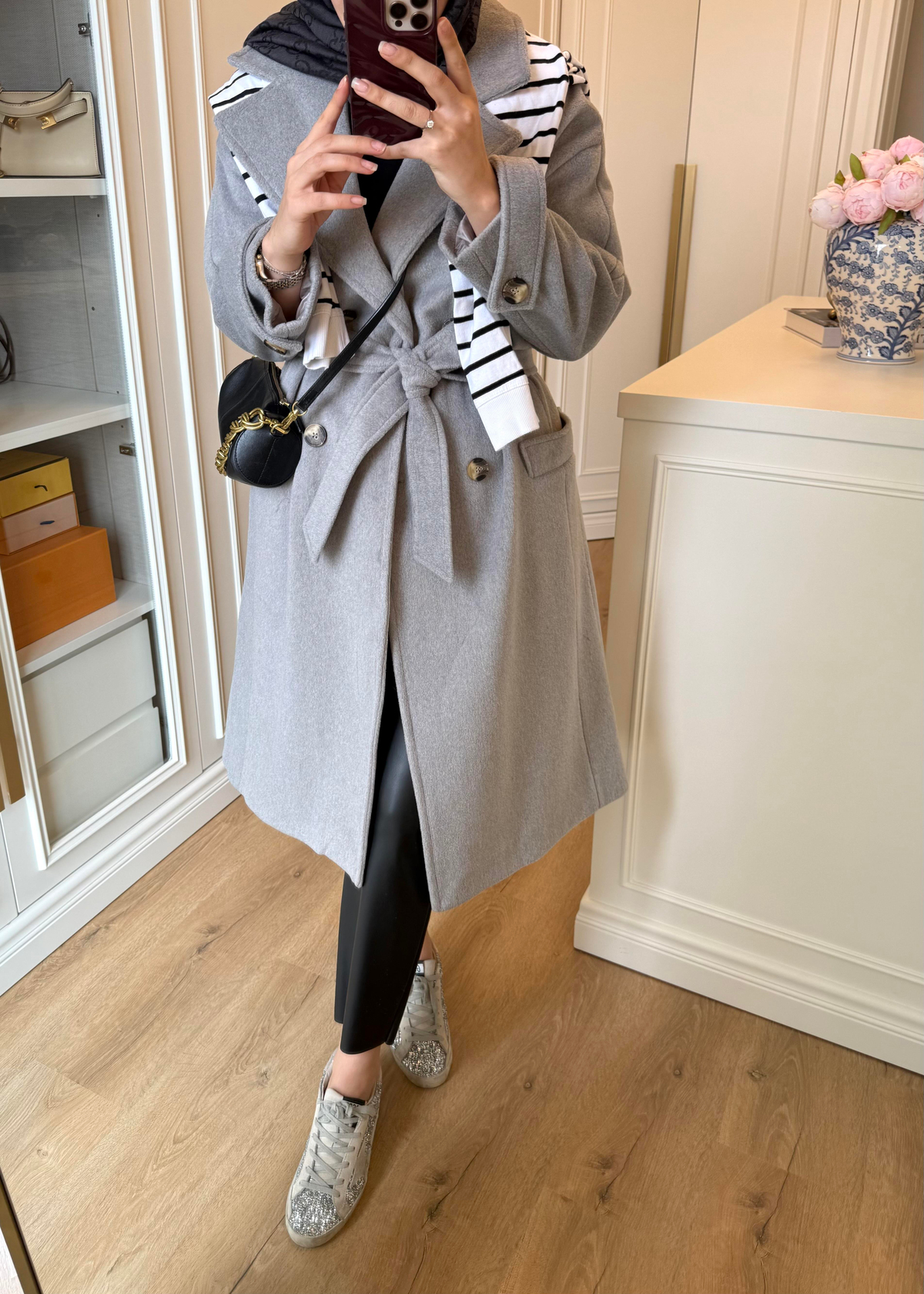 Premium Oversize Kaşe Kaban Gri