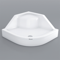 Shower Milet Oturmalı Oval Duş Teknesi - Banyotrendy