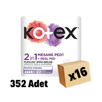 Kotex 2IN1 Regl-Mesane Günlük Ped 352 Adet 16 Paket