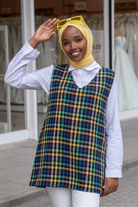 EKOSE DESEN SUVETER YESIL-SARI