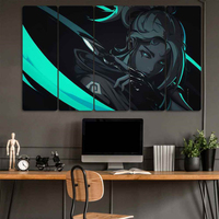 Valorant, Jett, Smoke Edit - 5 Parçalı Oyun Tablo