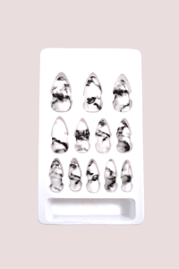 Marble Pattern Badem Takma Tırnak Ürününü Hemen İncele