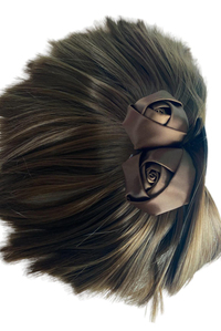 Takıştır Bijuteri Online | Bej Renk Gül Detaylı Dağınık Topuz Efektli ...