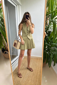 Ciago Premium Yelekli Şortlu Takım-Soft Yeşil