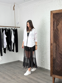 TALSE SİYAH TÜL ETEK