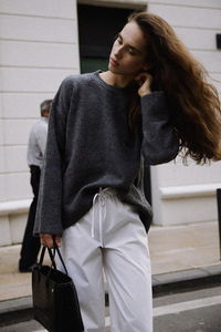 Dark Grey Lina Basic Sweater | Suud Collection