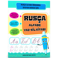 Rusça Alfabe Yaz-Sil Kitabı