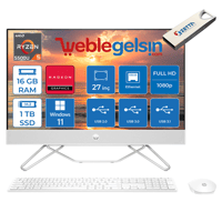 Hp 27-CB0004NT Amd Ryzen 5 5500U 16GB 1TB SSD 27" FHD Windows 11 Home ...