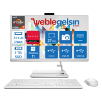 Lenovo Ideacentre 3 27ALC6 Amd Ryzen 7-5700U 32GB 1TB SSD 27" Windows ...